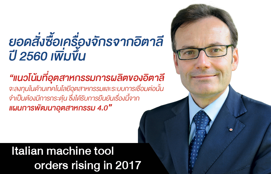 ยอดสั่งซื้อเครื่องจักรจากอิตาลี ปี 2560 เพิ่มขึ้น | Modern Manufacturing